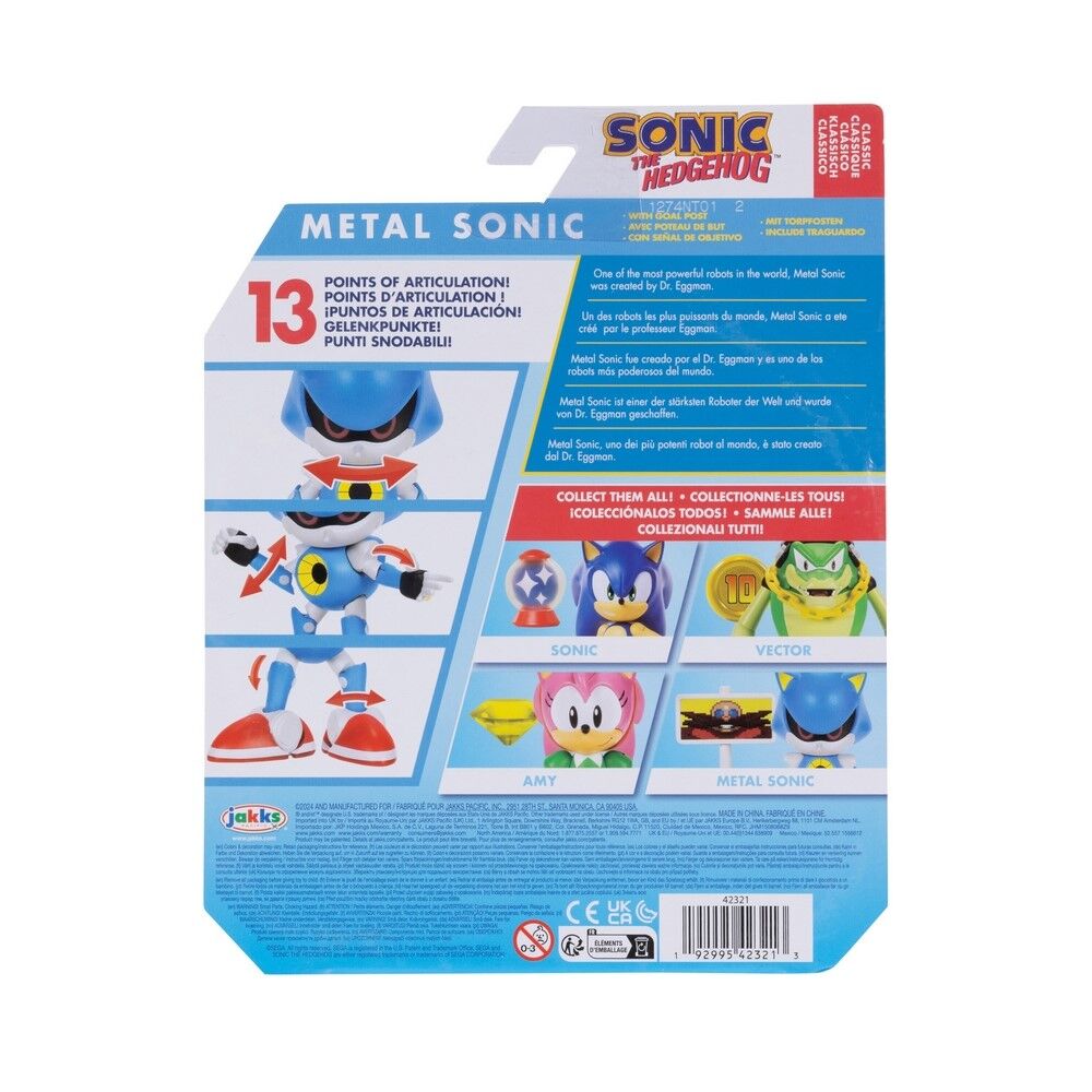 Sonic The Hedgehog 4" Figures - Classic Metal Sonic with Goal Post ...
