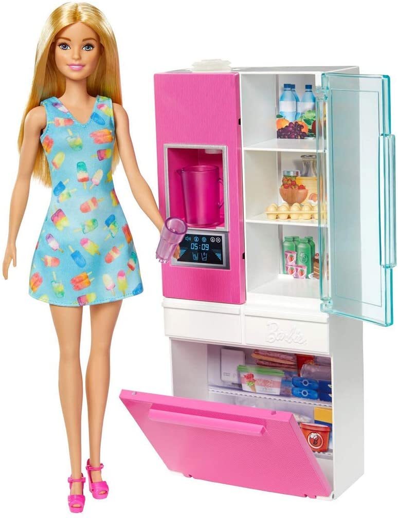 Barbie Fridge Play Set Blonde Doll Barbie Fridge Play Set Blonde Doll