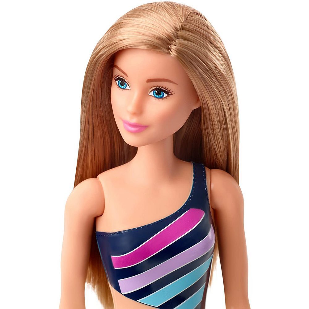 Barbie Beach Doll Blue Yellow Swimsuit