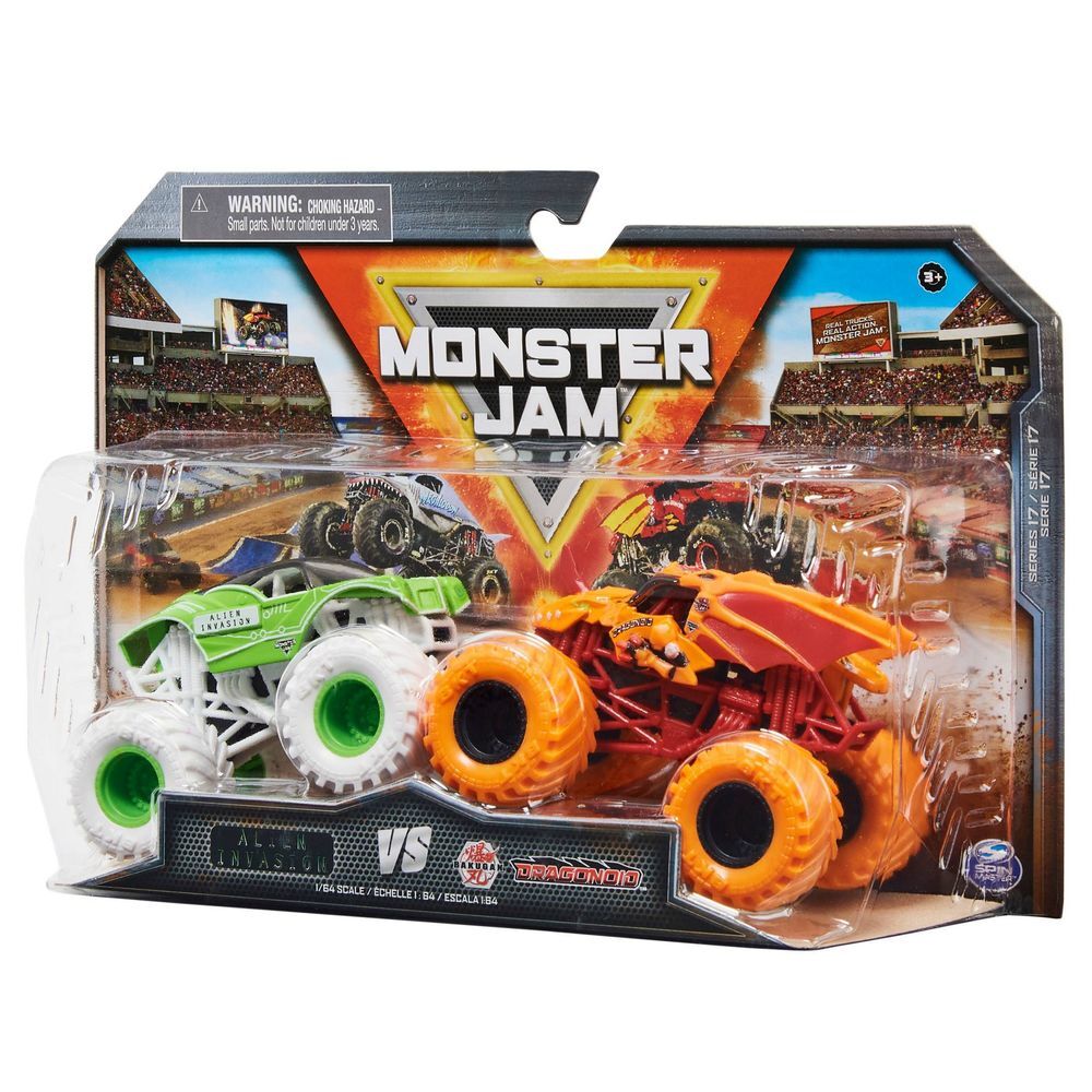 Monster Jam Alien Invasion vs Dragonoid 2 Pack 1:64