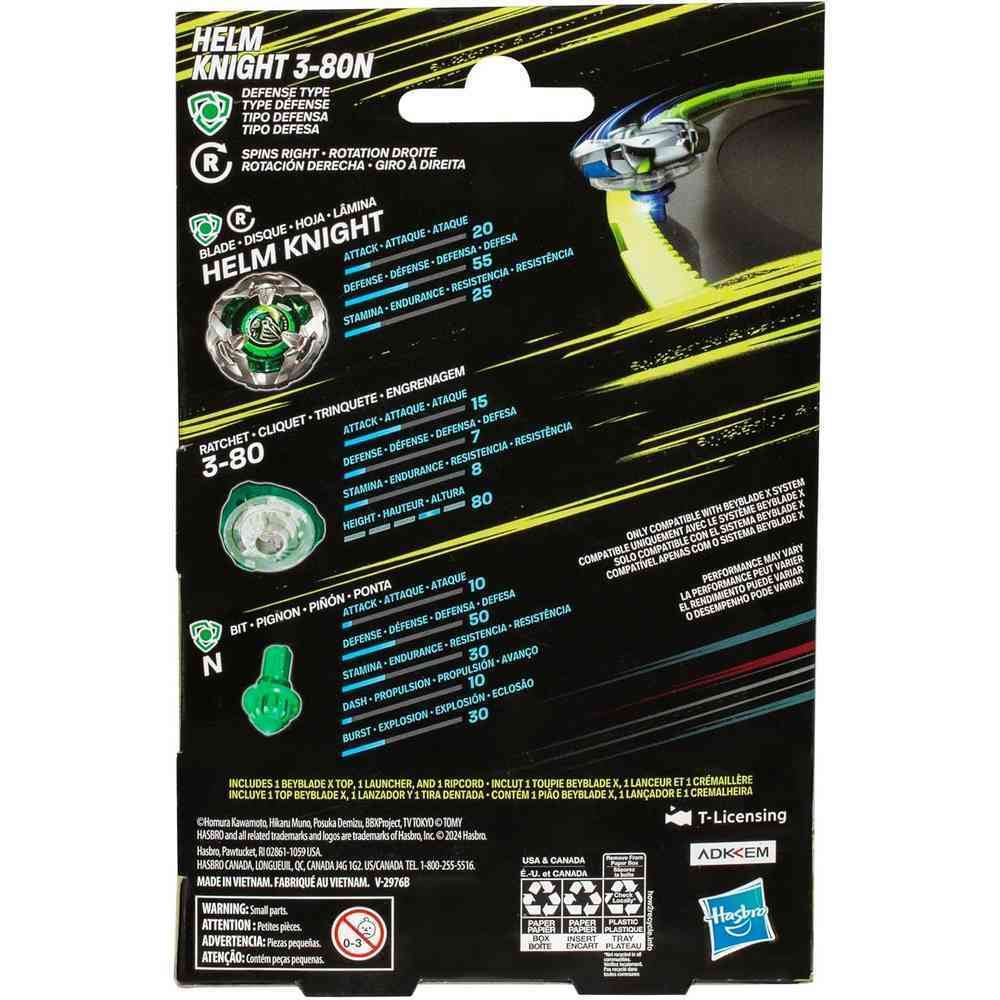 Beyblade X Helm Knight 3 80N Starter Pack Toy Gift AU
