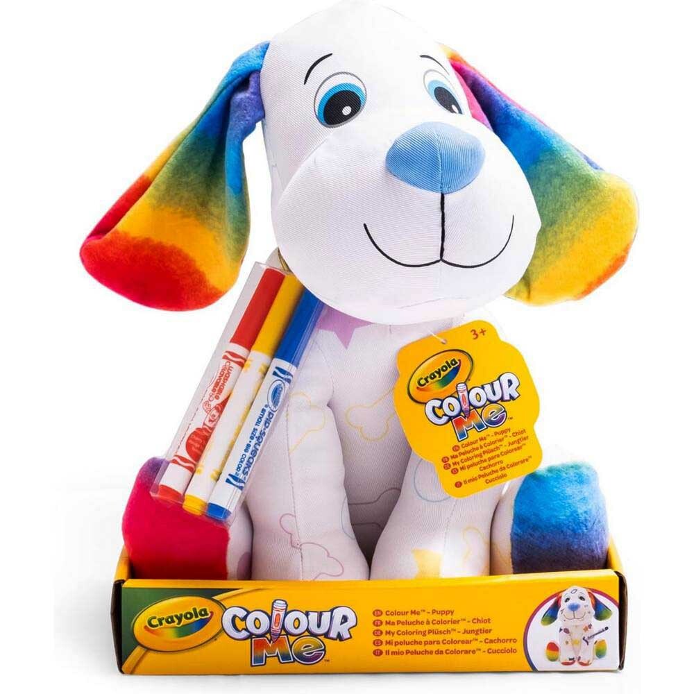 Crayola Colour Me Dog Plush with 3 Crayola