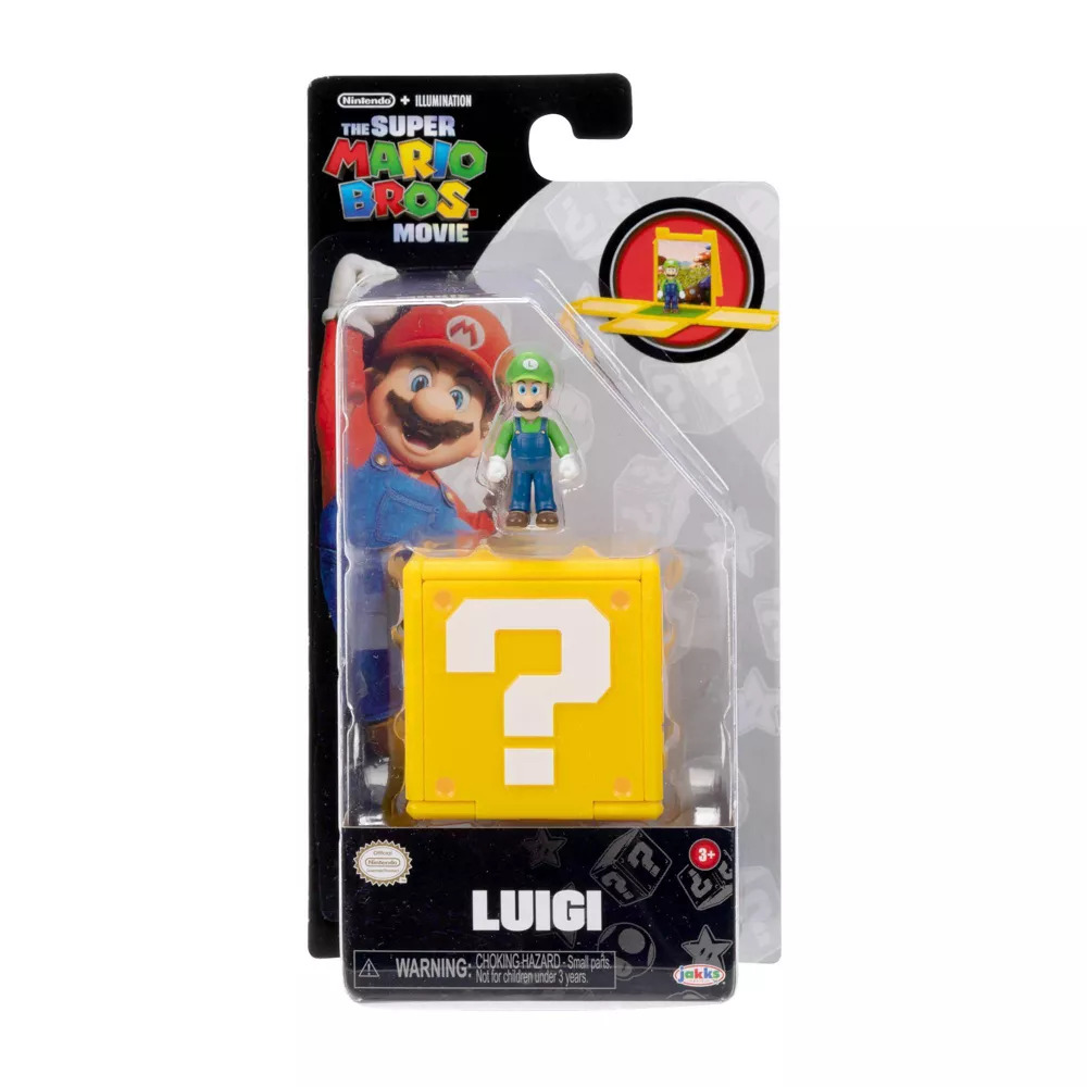 The Super Mario Bros. Movie Mario Mini Luigi with Question Block - Nintendo