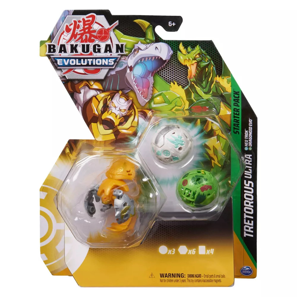 Bakugan Evolutions Starter Pack Tretorous Ultra Neo Trox Dragonoid Evo