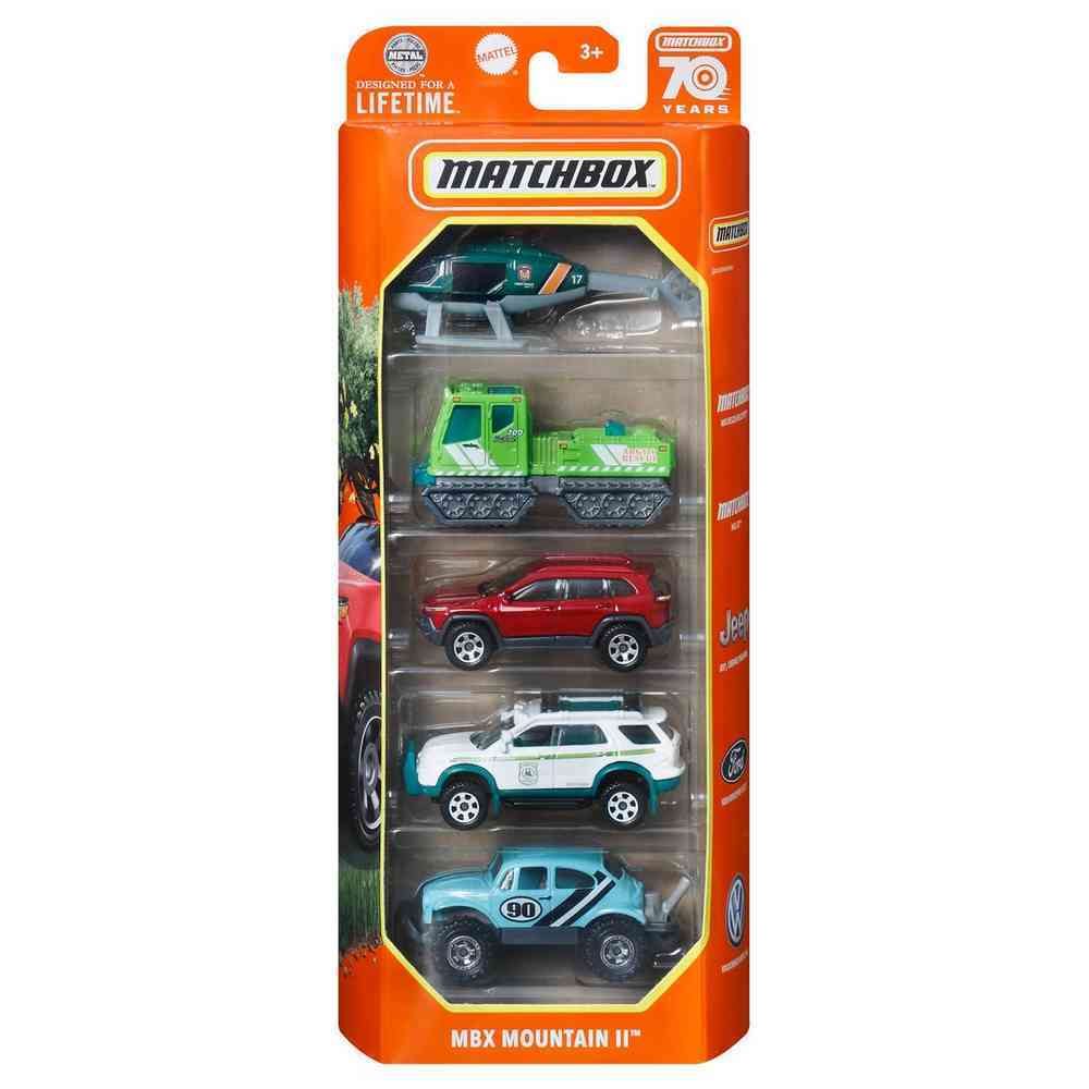 Matchbox Cars 5 Pack MBX Mountain II