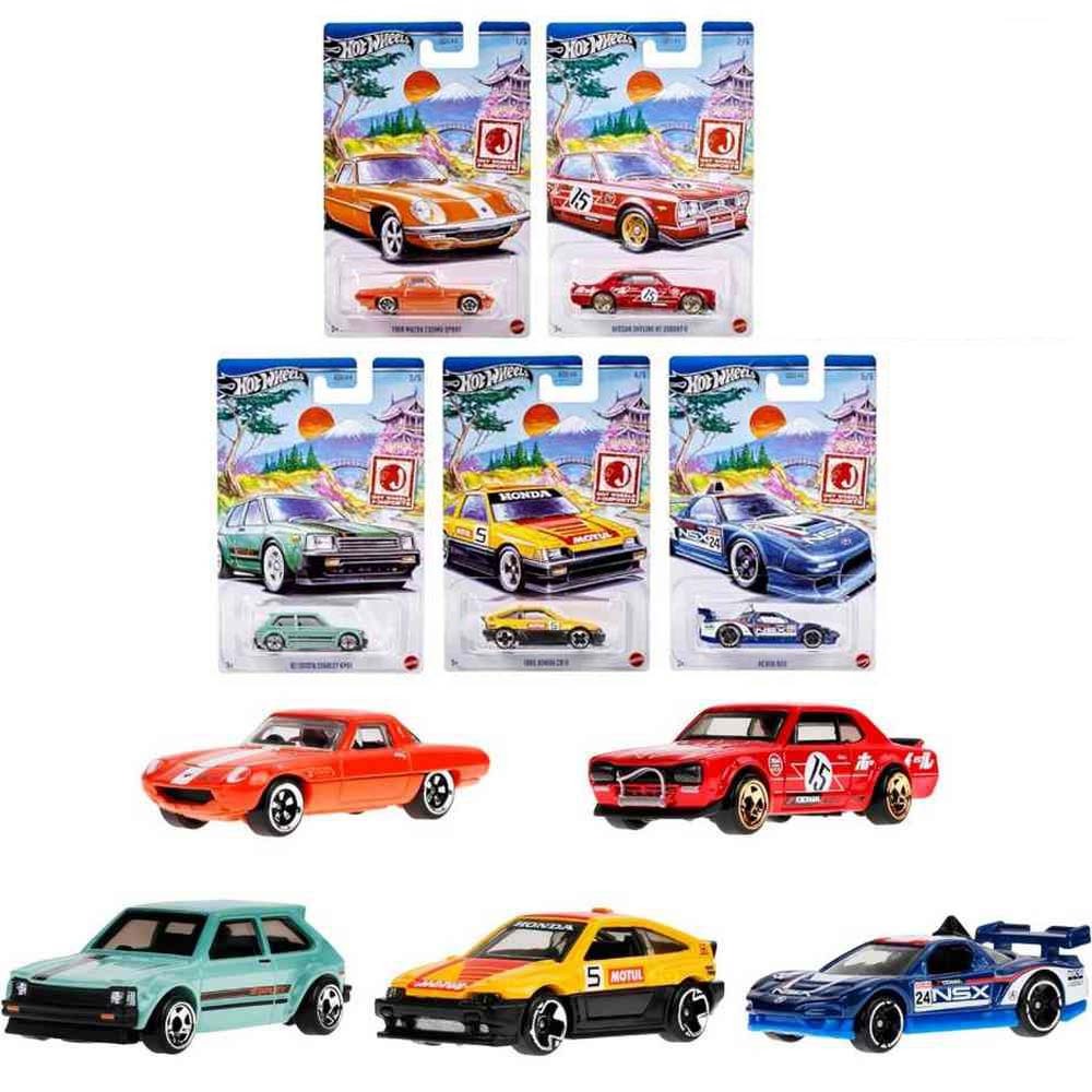 Hot Wheels Themed Automotive J-Imports Set of 5