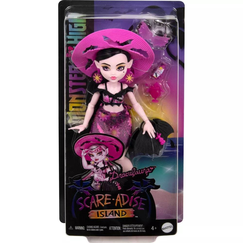 Monster High Scare adise Island Draculaura Fashion Doll with AU
